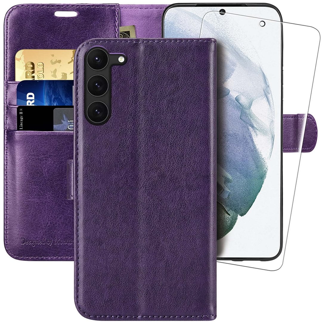 MONASAY Wallet Case for Galaxy S23 5G,[RFID Blocking] Flip Folio ...