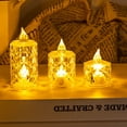 miaomiaoke Flameless Crystal Candle Lights, Flashing Battery-Powered ...