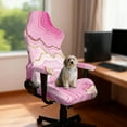 Jiueut Pink Golden Marble Pattern Gaming Chair Cover Set of 4 ...