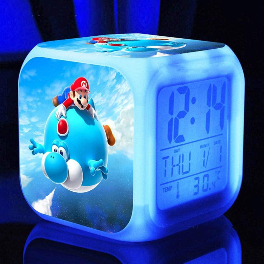 Super Mario Bros Alarm Clock Customize Picture Wake Up Light USB ...