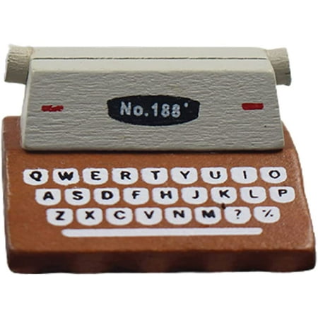 Wooden Typewriter Memo Clip Stand Photo Holder Photo Stand Card Paper ...
