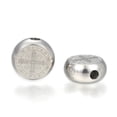 1pc Resistant 304 Stainless Steel Beads Flat Round with Saint Benedict ...