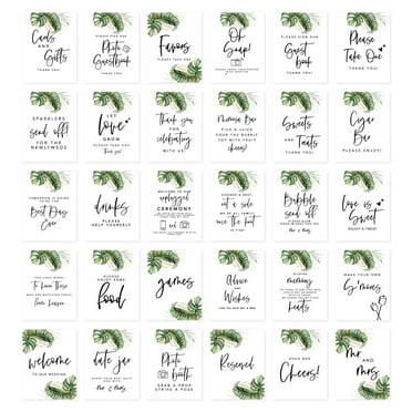 Koyal Wholesale Brush Script Wedding Signs Bundle Set for Ceremony ...