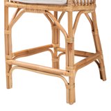 Baxton Studio Arween Modern Bohemian Natural Brown Rattan Counter Stool - Walmart.com