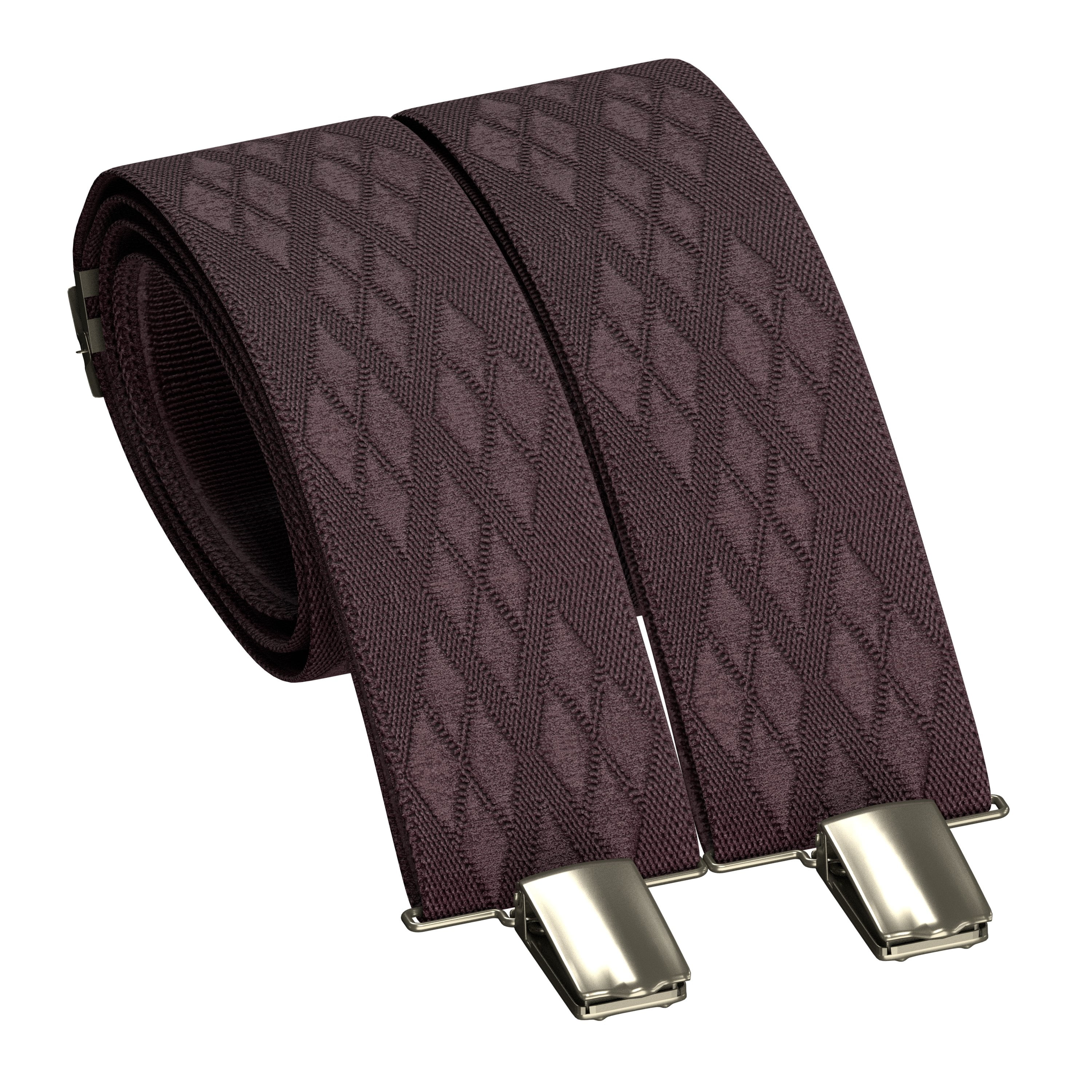 Premium Mens Suspenders Y-Shaped 1 3/8" Wide Rhombus Elastic Braces ...