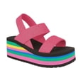 CIENVNSTG Rainbow Sole Wedge Slide Sandals for Women Lightweight Foam ...