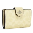 Coach Women's Medium Corner Zip Wallet in Signature Canvas (Hay ...