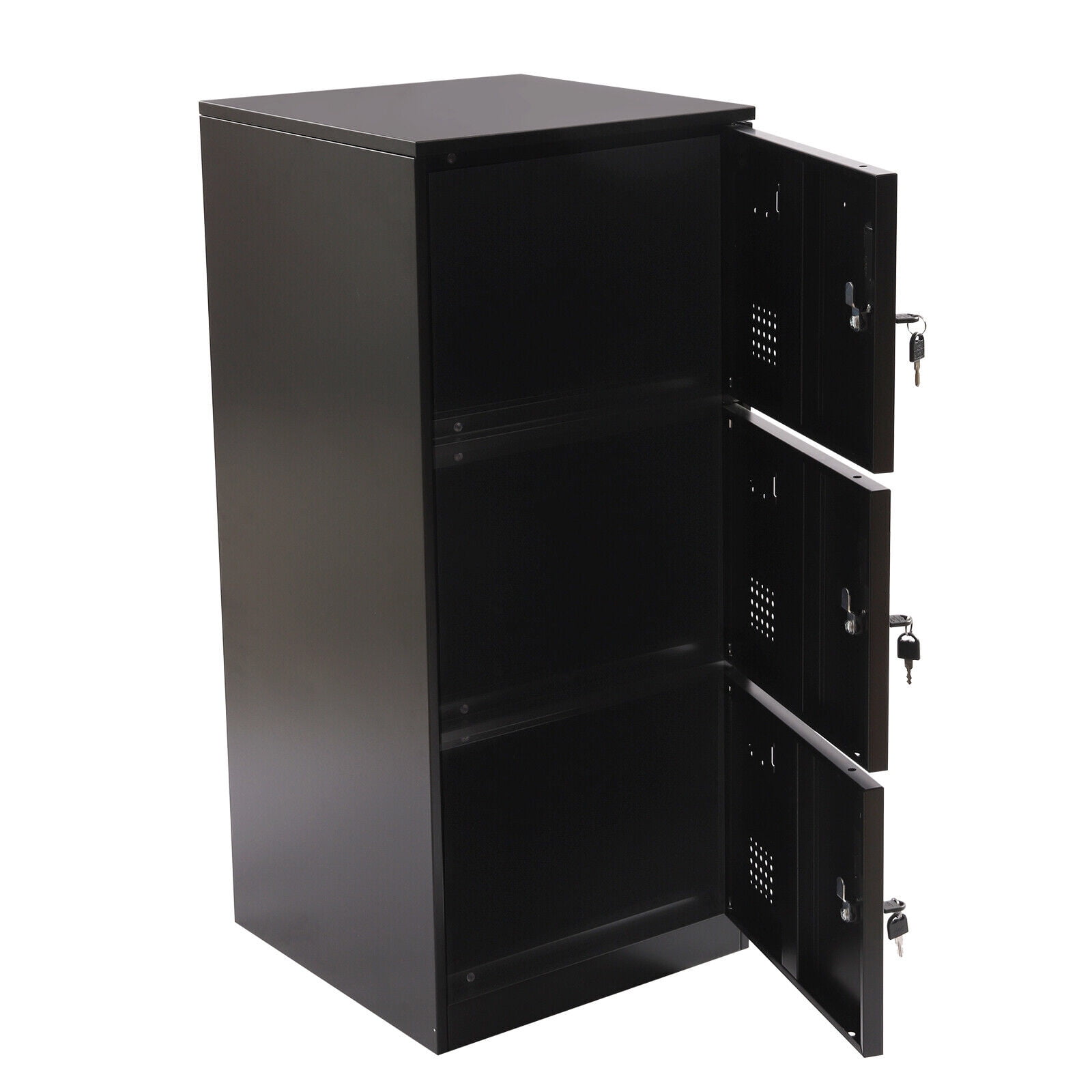 Miumaeov 3 Doors Metal Locker Vertical Metal Storage Cabinet for Home ...