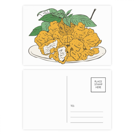 Snake Food Fried chicken pieces Postcard Set Birthday Mailing Thanks ...