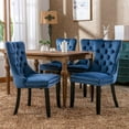 Oduse Daily Velvet Dining Chairs Set Of 2 Navy Kitchen And Dining Room
