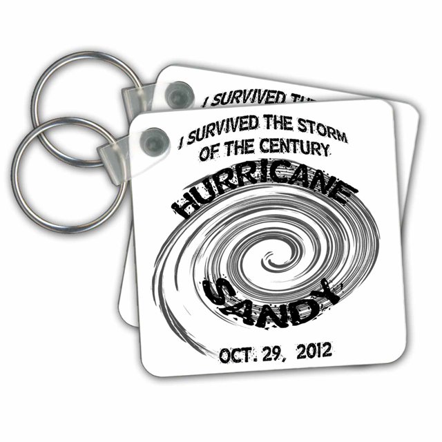 3dRose I Survived Hurricane Sandy - Key Chains, 2.25 by 2.25-inch, set ...