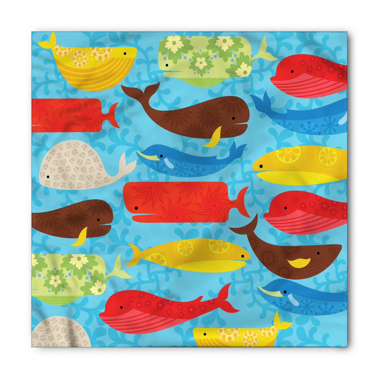 Whale Bandana, Deep Ocean Animals, Unisex Head and Neck Tie, by ...