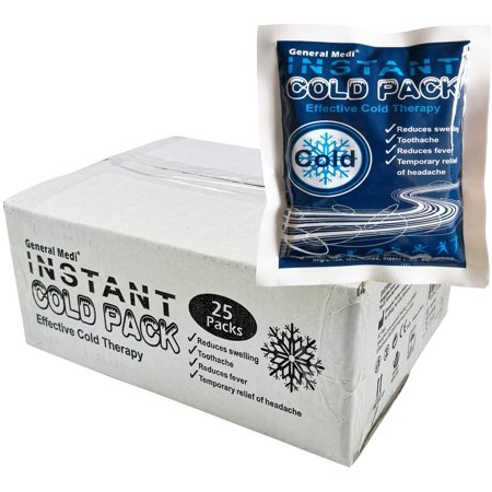 Instant Cold Pack (4 x 5.5 ) – Set of 25 Disposable Cold Therapy Ice ...