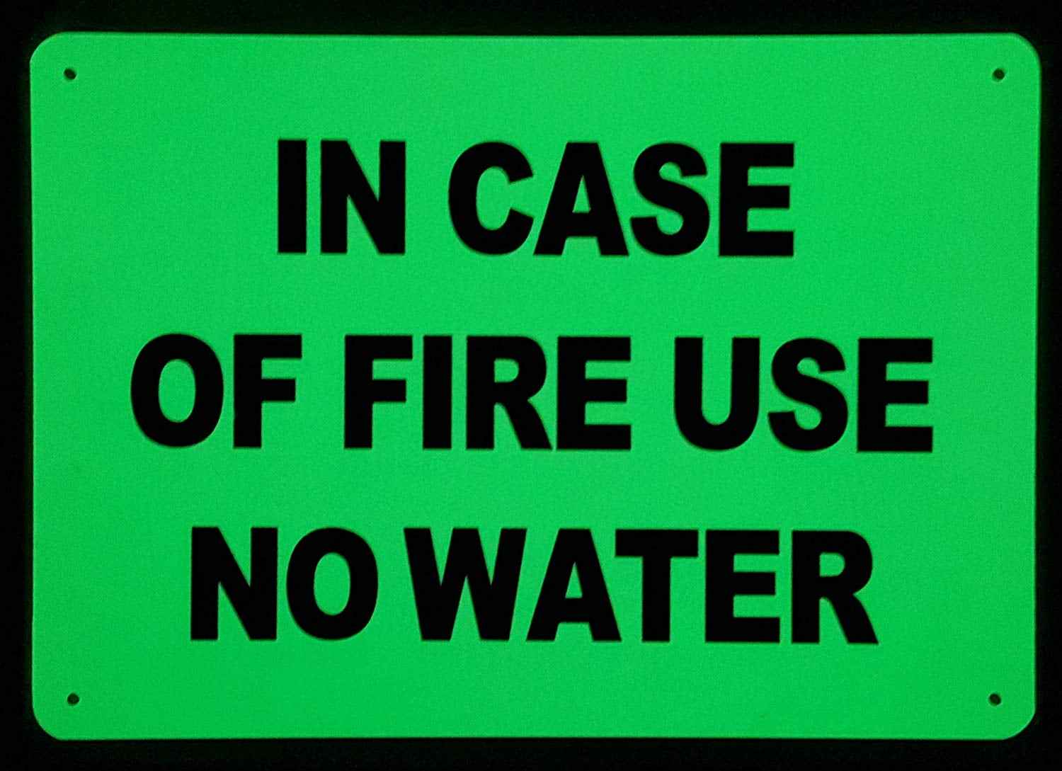 IN CASE OF FIRE USE NO WATER SIGN (HEAVY DUTY,ALUMINUM SIGN 7X10 ...