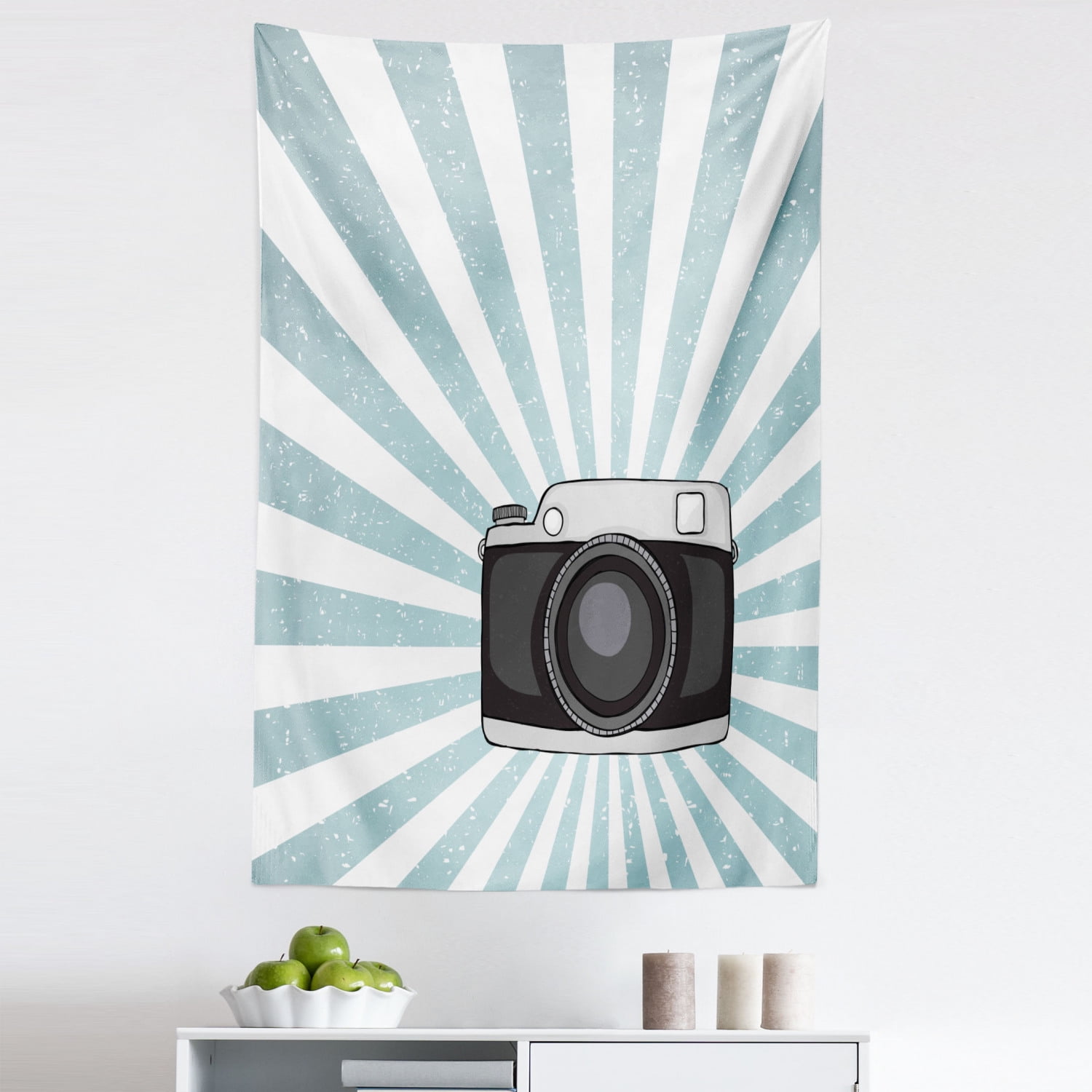 Camera Tapestry, Retro Pop Art Style Photo Device for Recording Videos ...