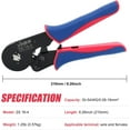QIHE-Ferrule Crimper, 16-4 Square Jaw Ferrule Crimping Tool AWG 30-5 (0 ...