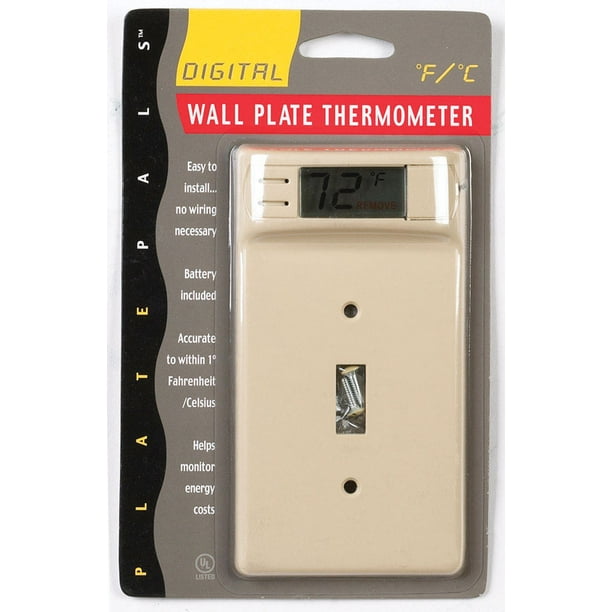 Plate Pals Ivory 1 gang Plastic Toggle Wall Plate Thermometer 1 pk ...