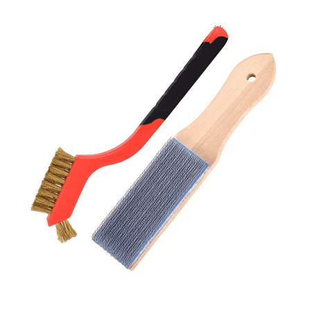 2Piece Hook and Loop Wire Cleaning Brush Include Copper Wire File ...
