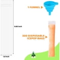 300 Disposable Ice Popsicle Mold Bags Comes With A Funnel, BPA Free ...