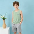 Ceisia Kids' Contrast Trim Tank Top with Logo Print Multi-Color Pack ...