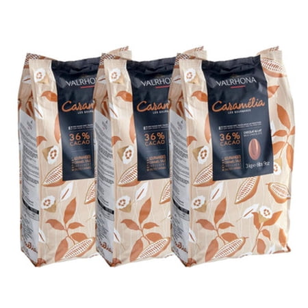 Valrhona Caramelia 36% Milk Chocolate Féve 6.6 lb. - 3/Case ...