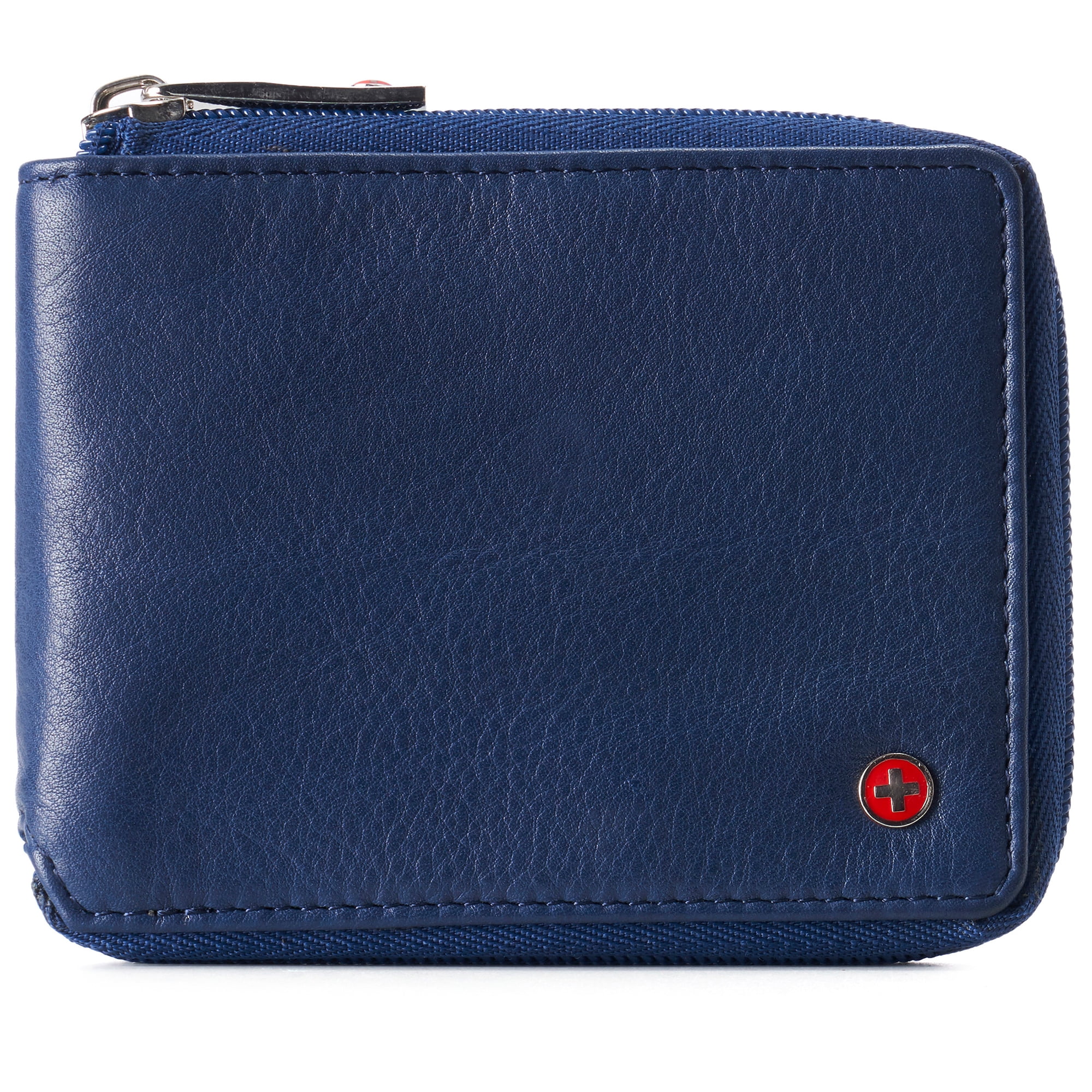 Alpine Swiss Zipper Bifold Wallet for Men Women RFID Protected Genuine ...