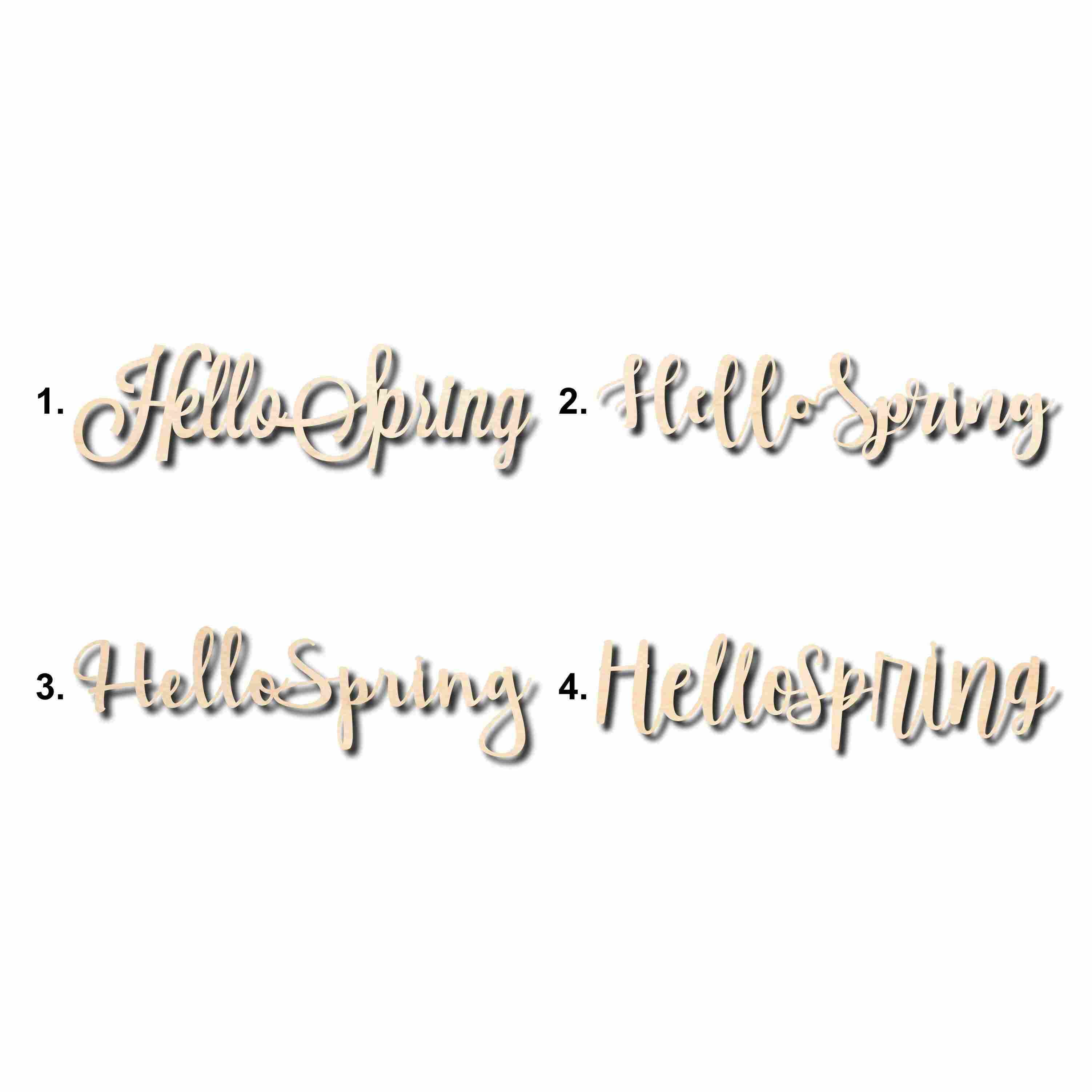 Hello Spring Sign Unfinished Wood Cutout Home Decor DIY Option 3- 10 ...