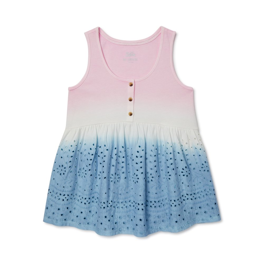 Justice - Justice Girls Dip Dye Eyelet Baby Doll Top, Sizes 5-18 & Plus ...