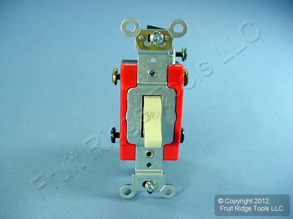 Leviton 1122-2I 20 Amp Double-Pole Toggle Switch Industrial - Ivory ...