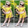 Emmababy Toddler Kids Baby Girl Floral Halter Ruffled Outfits Clothes Tops+Shorts 2PCS Set ...