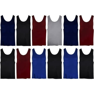 Different Touch 6 Pack Men's Big and Tall Muscle Ribbed Tank Tops A ...