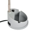 Mainstays LED Desk Organizer Lamp with AC Outlet, Gray, Plastic Finish ...