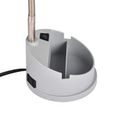 Mainstays LED Desk Organizer Lamp with AC Outlet, Gray, Plastic Finish ...