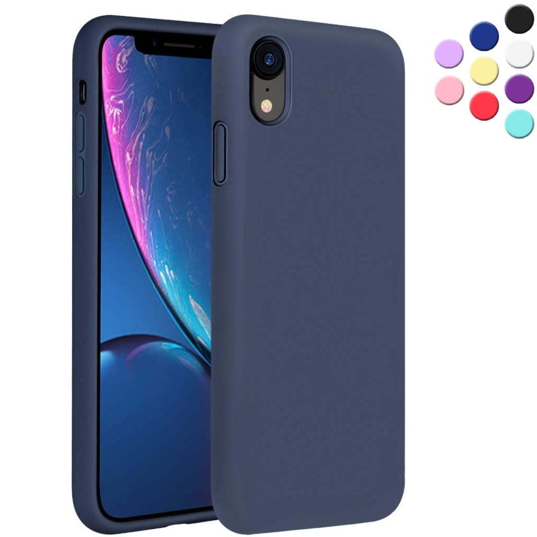 iPhone XR Silicone Case - {Shock-Absorbent; Bumper Soft TPU Cover Case ...