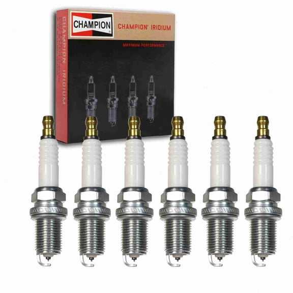 6 pc Champion Iridium Spark Plugs compatible with Jeep Wrangler 4.0L 4 ...