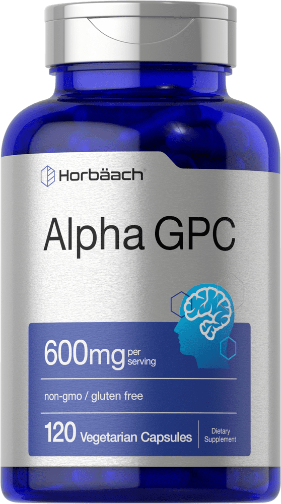 Alpha GPC 600mg | 120 Capsules | Vegetarian Choline Supplement | by ...