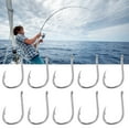 50Pcs Fishing Hook for Iseama Fish Hook Barbed Type High Carbon Steel ...