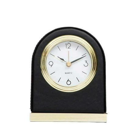 Leather Alarm Clock Vintage Style Mute Alarms Hotel Desktop Bell with ...