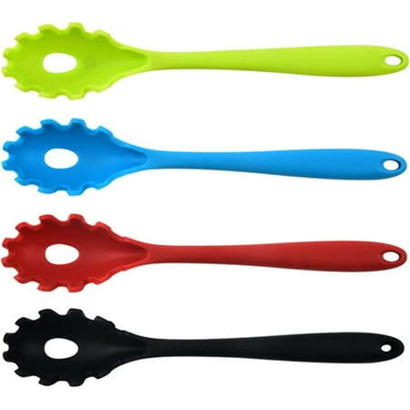 Pasta Spoon Silicone Kitchen Utensils 4Pcs Silicone Pasta spaghetti ...