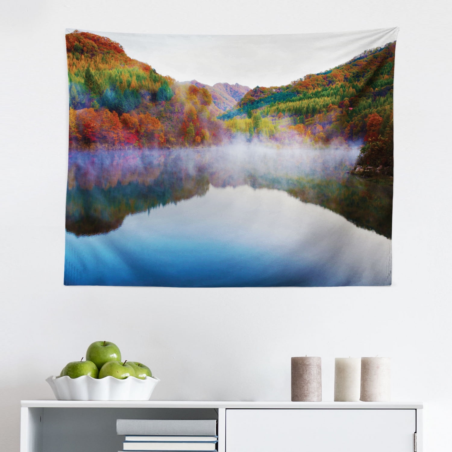 Landscape Tapestry, Historical Castle by The Crystal Color Lake ...