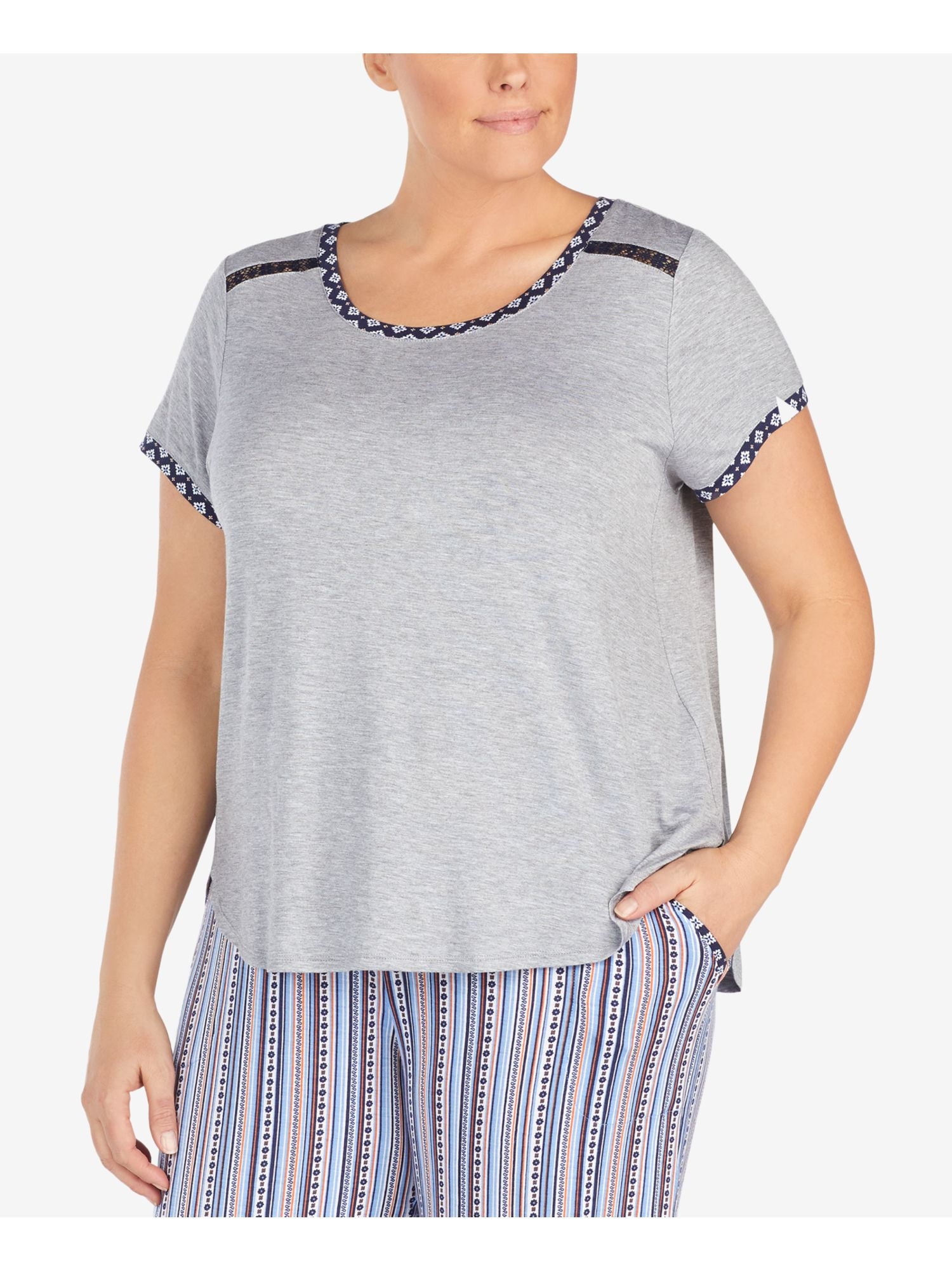 LAYLA Intimates Gray Sleepwear Shirt Plus Size: 2X - Walmart.com