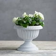 Durable 12-Inch Grecian Urn Planter, Stone-Look, UV-Stabilized, Made in ...