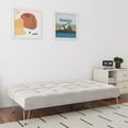 Novogratz Elle Futon, Convertible Sofa Bed and Couch, Gray Velvet ...