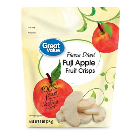 Great Value Freeze Dried Fuji Apple Fruit Crisps, 1 oz - Walmart.com