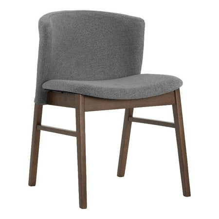 Brant House Hadley 19" Mid-Century Wood & Fabric Dining Chair in Dark ...