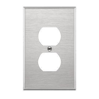 ENERLITES Duplex Receptacle Outlet Metal Wall Plate, Stainless Steel ...