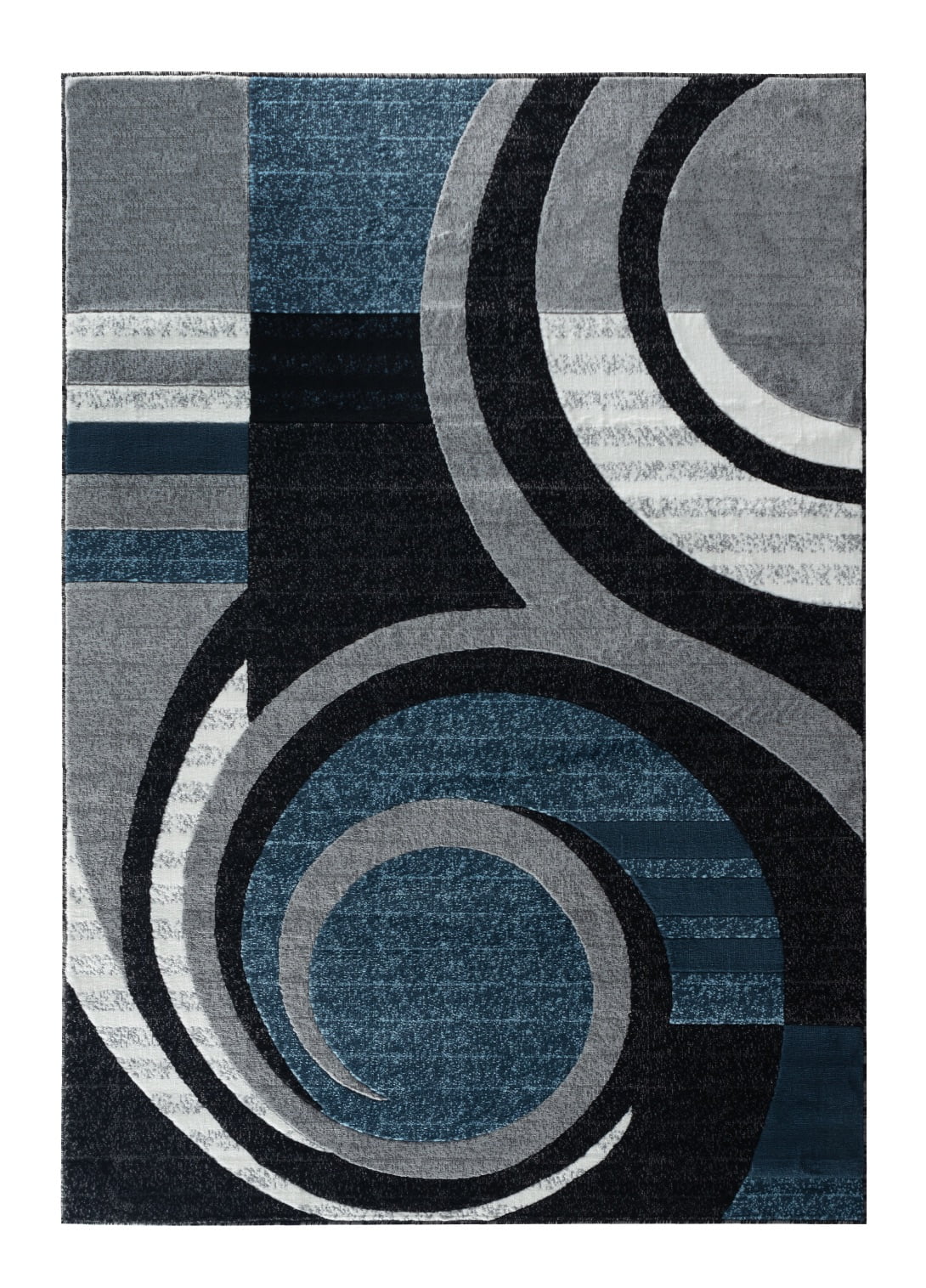 RUG AND DECOR Newport Collection Modern Abstract Design Area Rug Blue ...