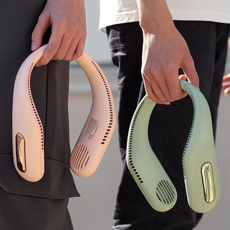 Neck Fan Wingless Rechargeable Hanging Cooling Fan Adjustable Fan; Neck ...