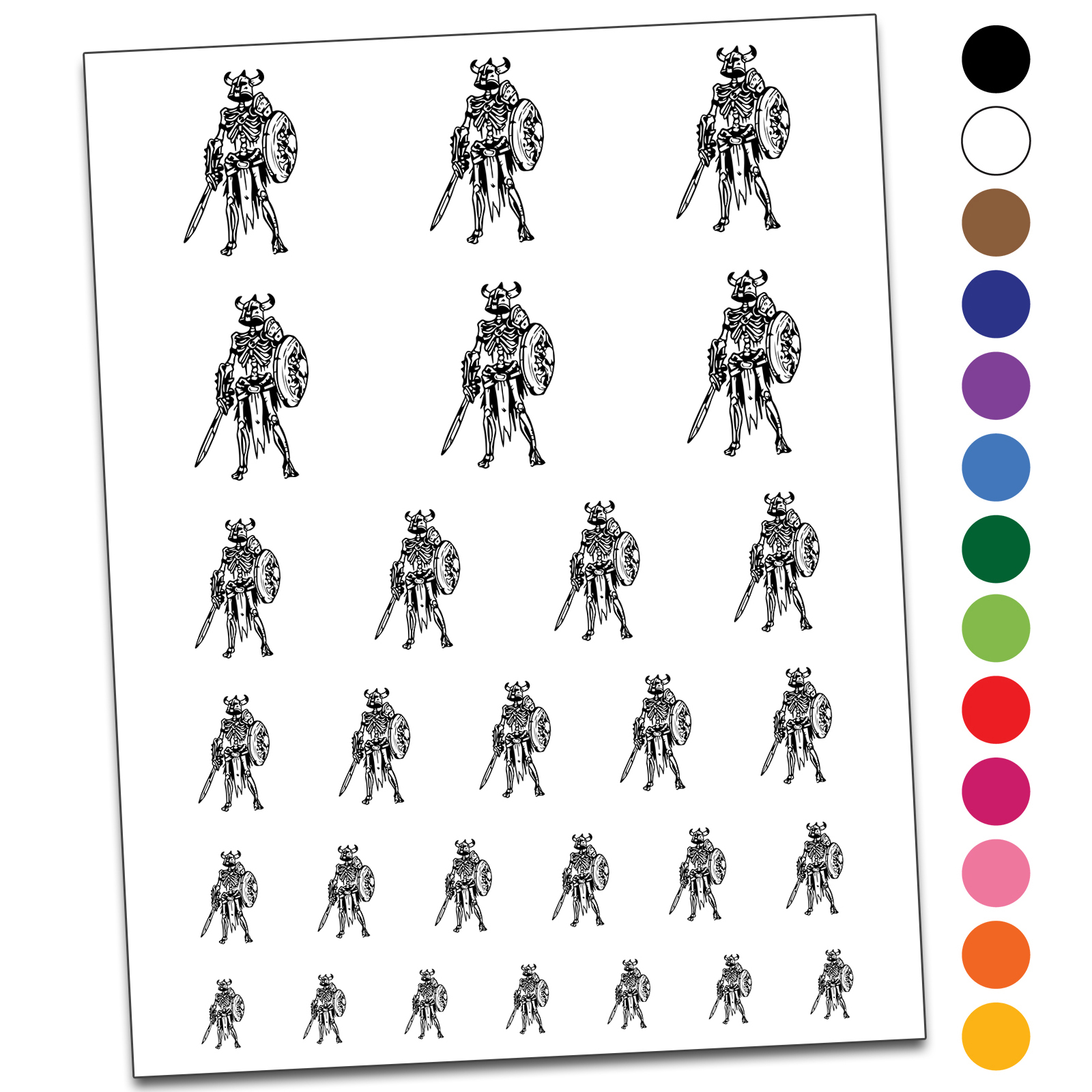 Armored Skeleton Monster Dungeons Dragons Water Resistant Temporary ...