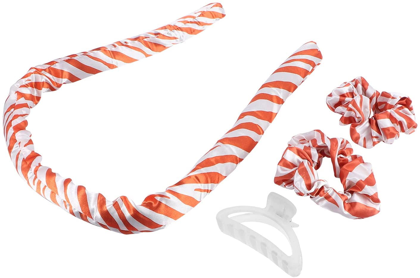 Heatless Curl Ribbon with 2 Scrunchies Printed Extra Large Ribbon DIY ...